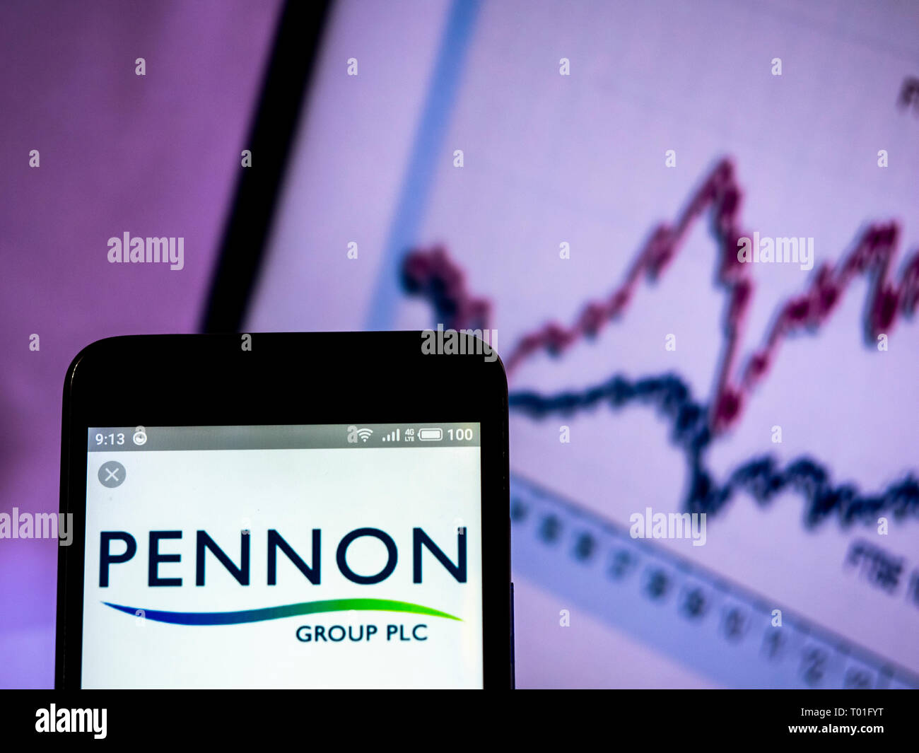 Pennon Group plc logo seen displayed on smart phone Stock Photo - Alamy