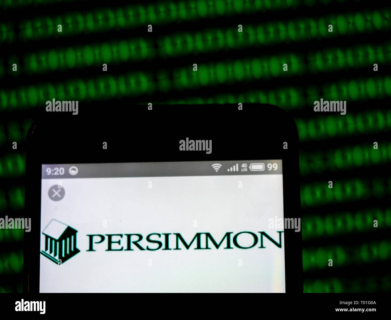 Persimmon plc logo seen displayed on smart phone Stock Photo - Alamy