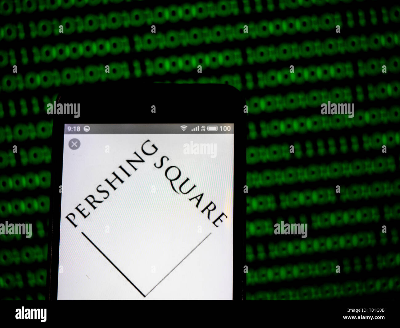 Pershing Square Holdings logo seen displayed on smart phone Stock Photo ...