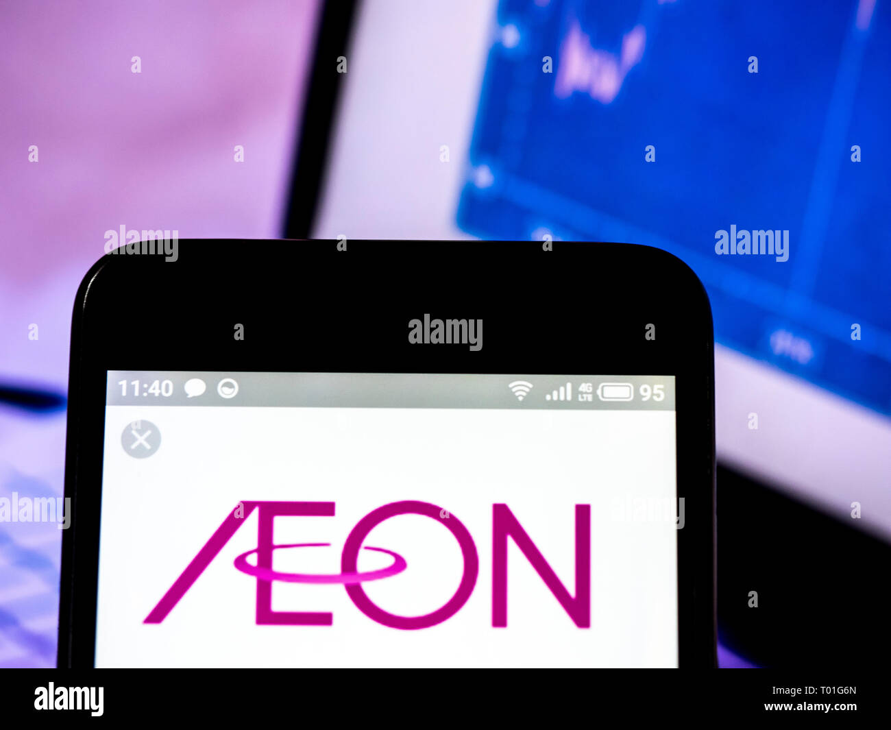 AEON Co., Ltd. logo seen displayed on smart phone Stock Photo - Alamy