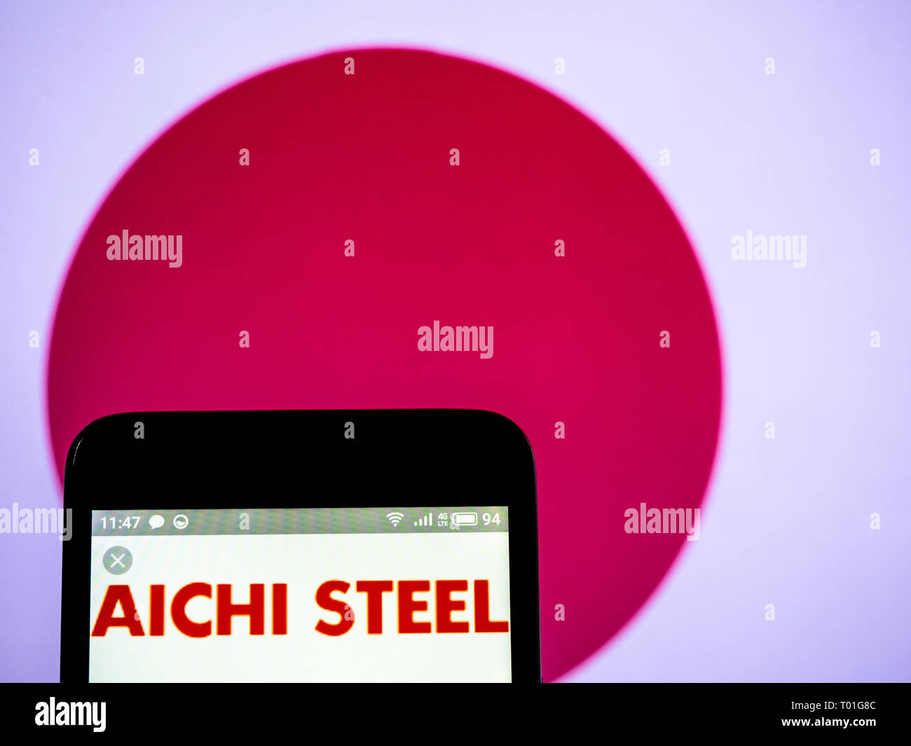 Aichi Steel logo seen displayed on smart phone Stock Photo - Alamy