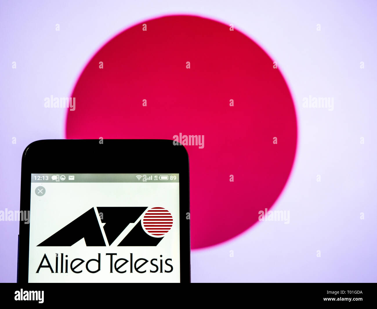 Allied Telesis company logo seen displayed on smart phone Stock Photo ...