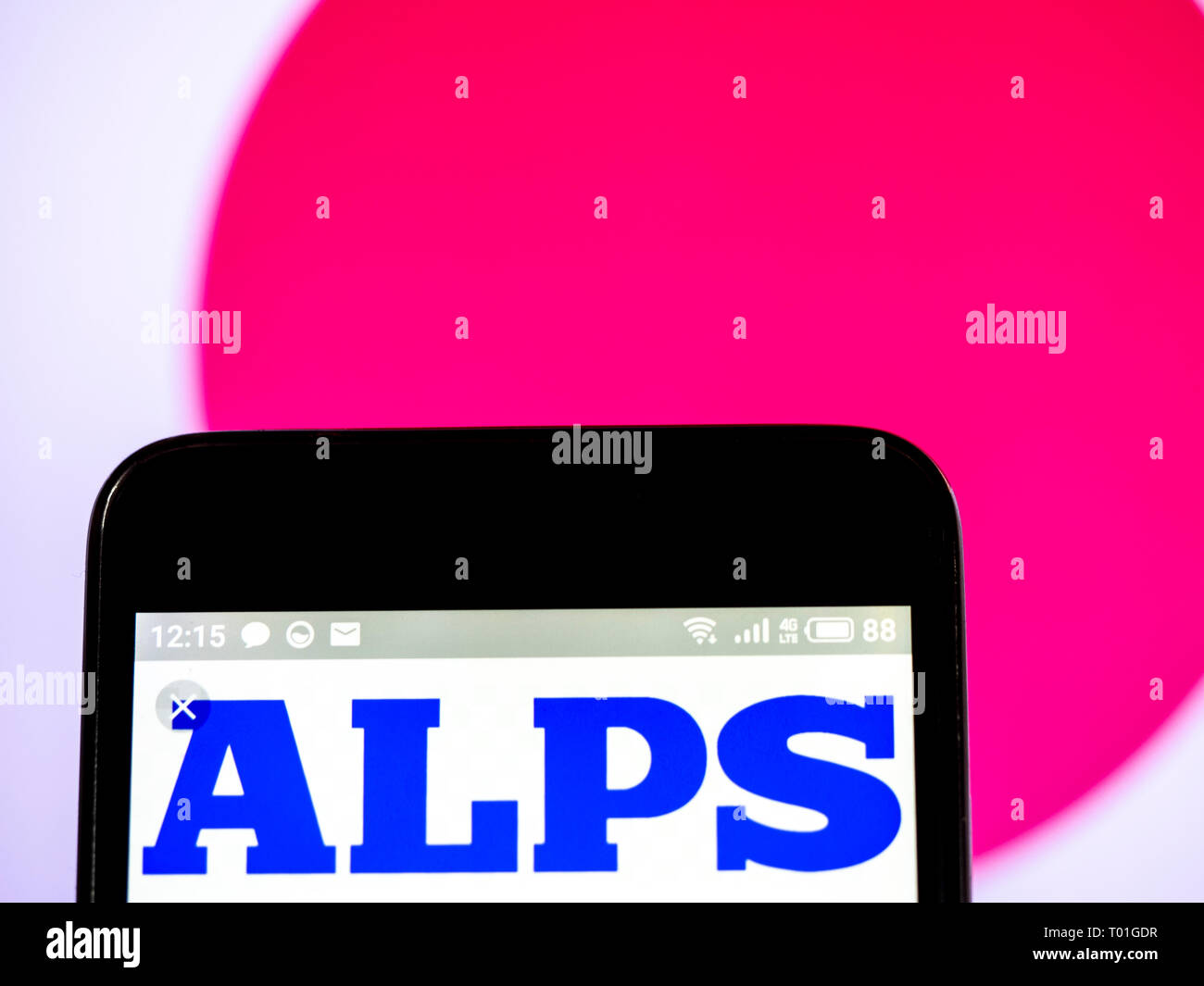 Alps Electric Co., Ltd. logo seen displayed on smart phone Stock Photo ...