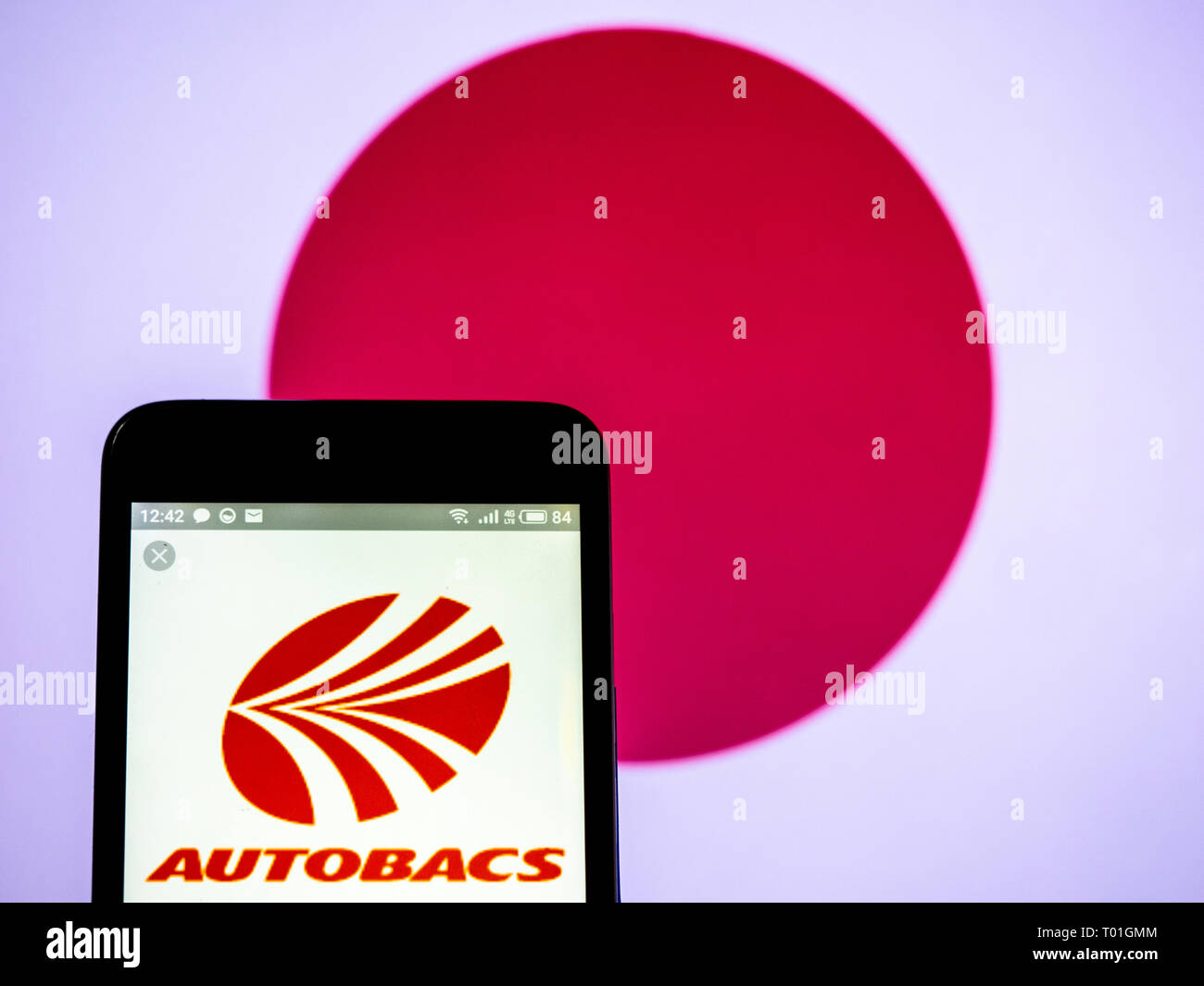 Autobacs Seven Co., Ltd. logo seen displayed on smart phone Stock Photo ...
