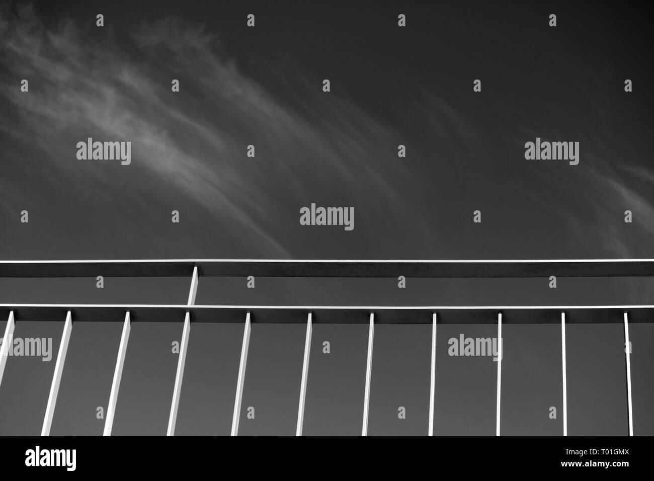 Railing vertical background Black and White Stock Photos & Images - Alamy