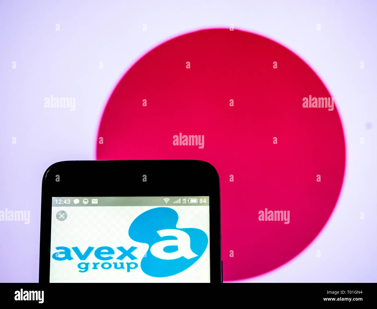 Avex Group logo seen displayed on smart phone Stock Photo - Alamy