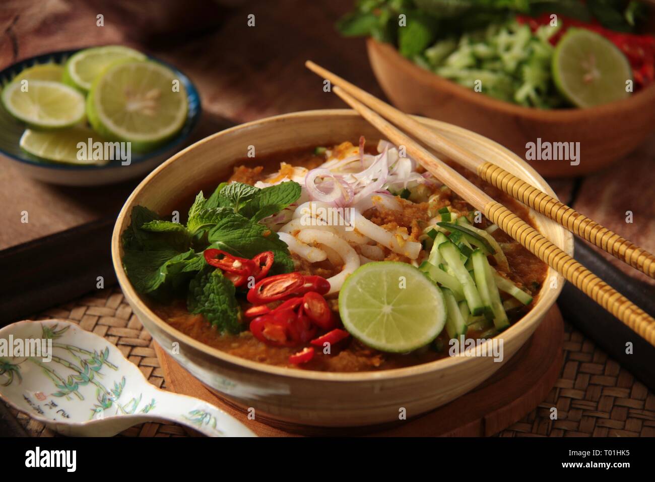 Asam Laksa. The Piquant Fish Noodle Soup from Penang, Malaysia. Also ...