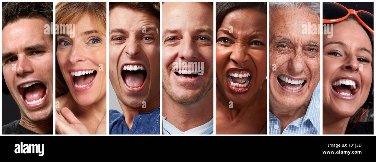 Happy people faces Stock Photo - Alamy