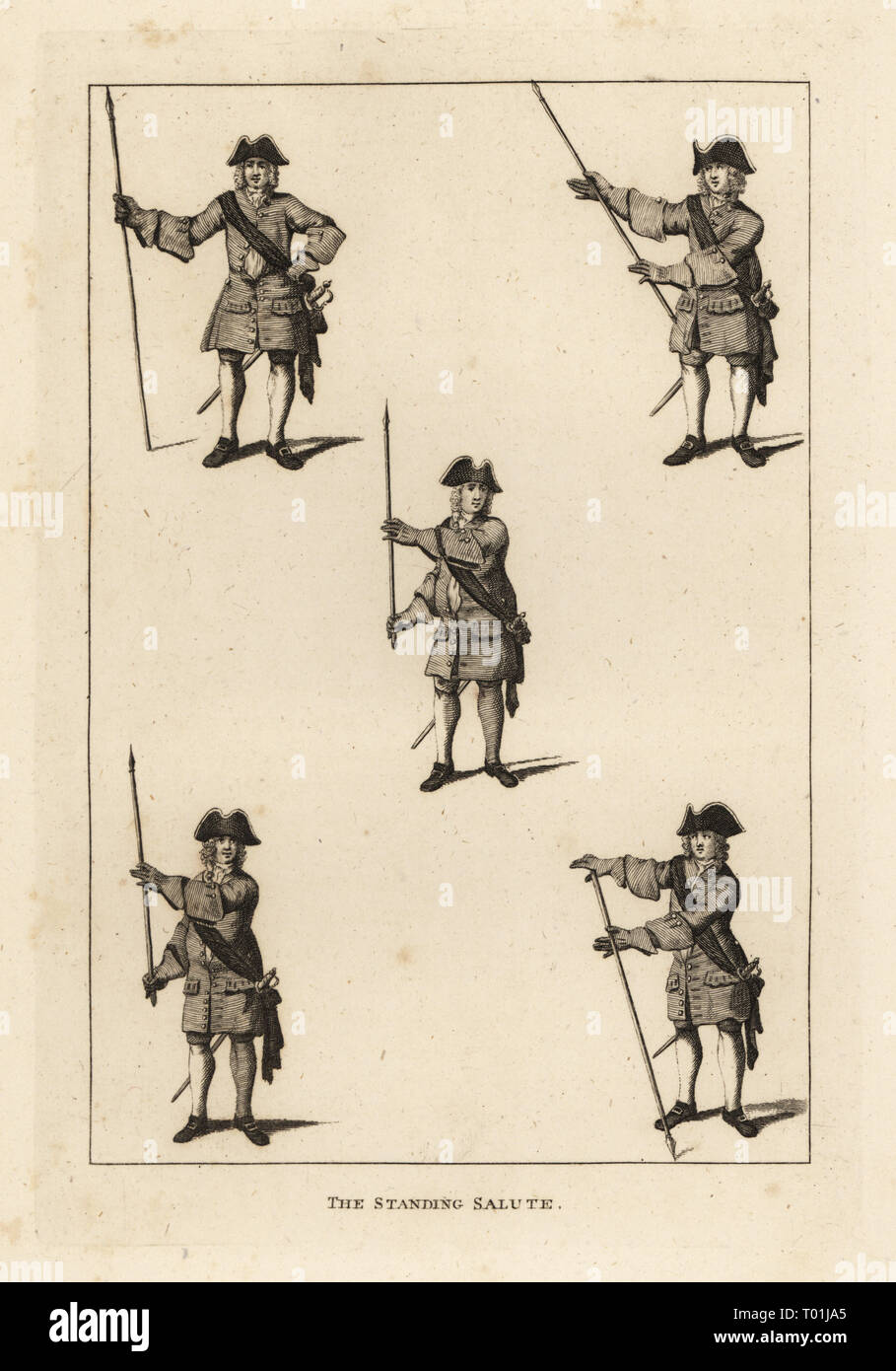 The standing salute exercises. Taken from William Hogarthâ€™s ...