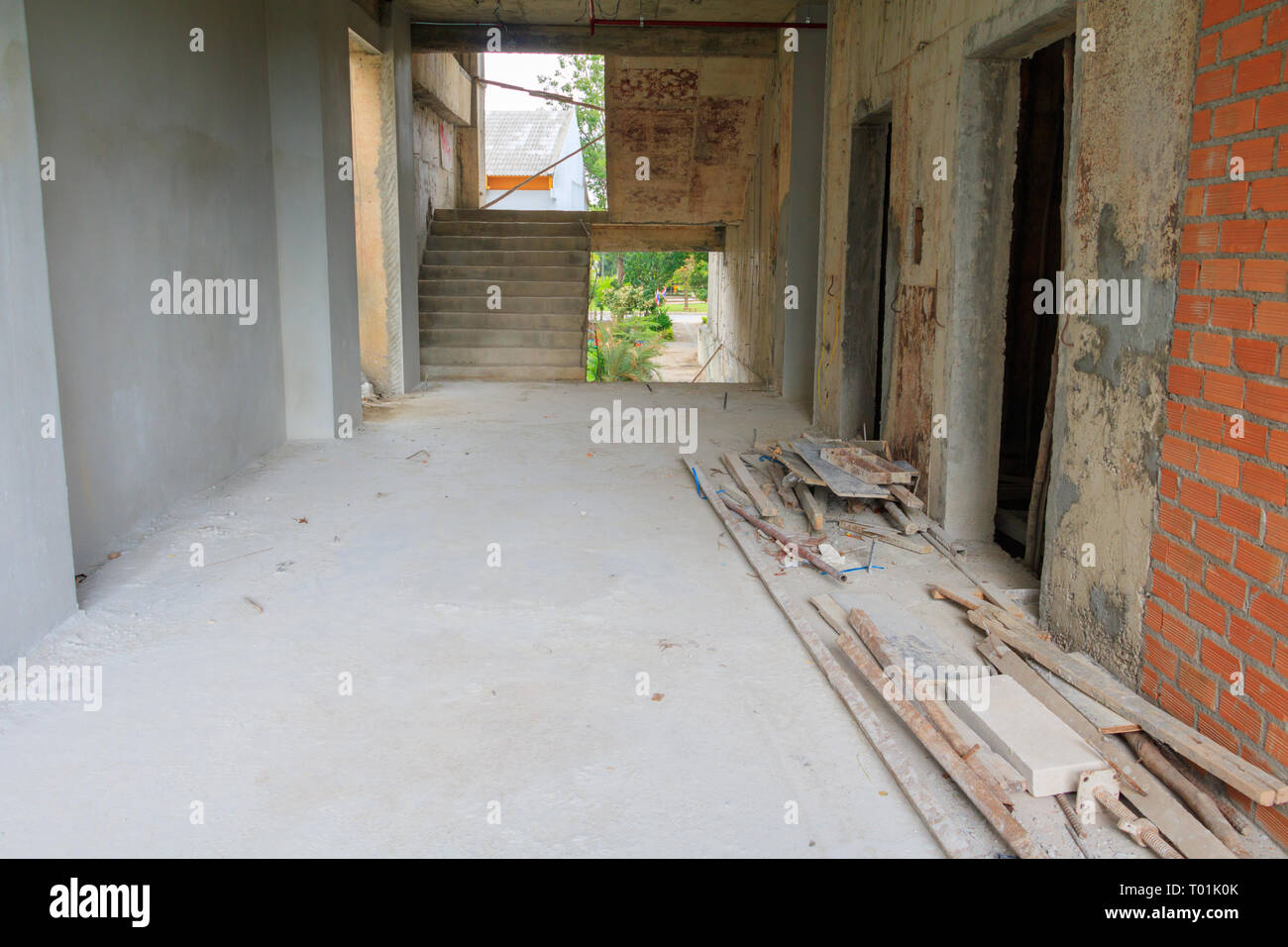 interior in construction building site Stock Photo - Alamy