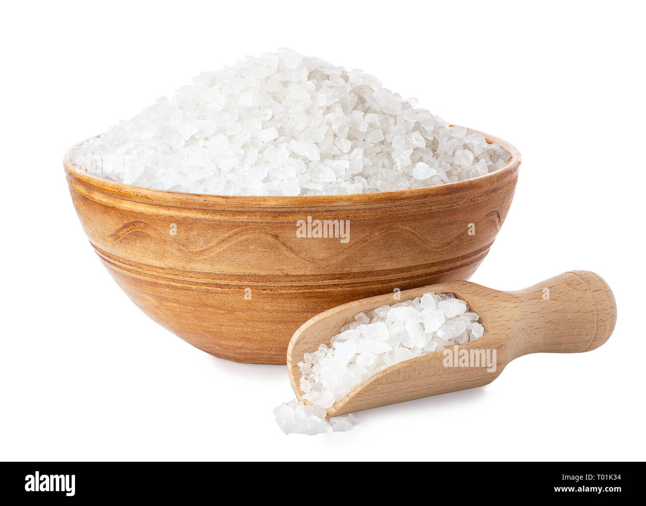 sea salt in ceramic bowl Stock Photo - Alamy