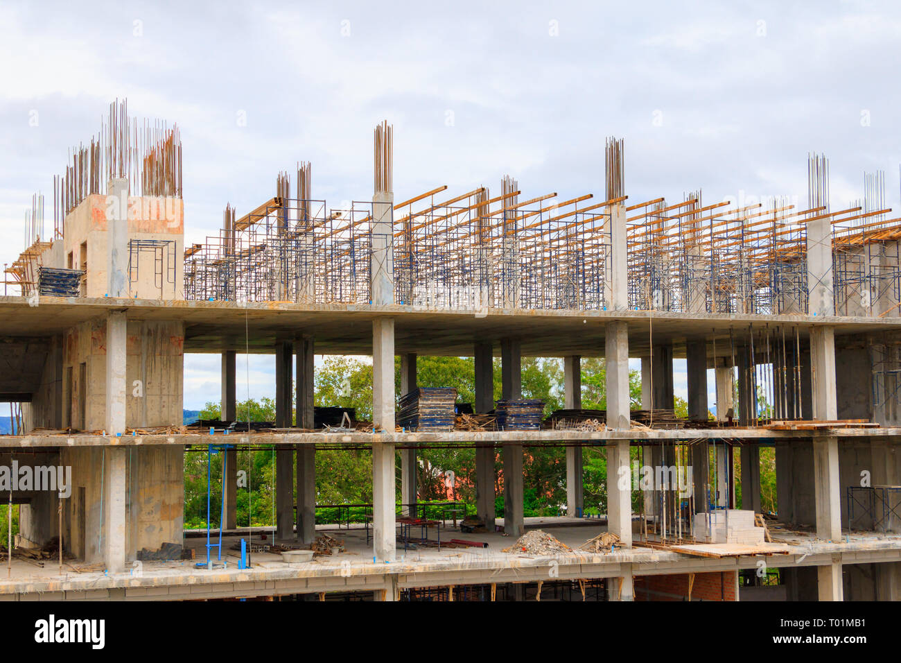 construction workers site and building of housing outdoor. which has ...