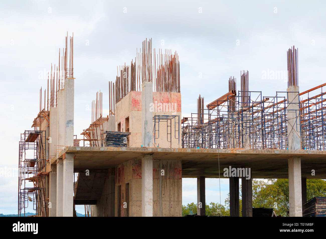 construction workers site and building of housing outdoor. which has ...