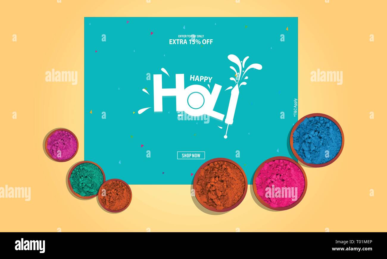 illustration of colorful background for Festival of Colors celebration ...