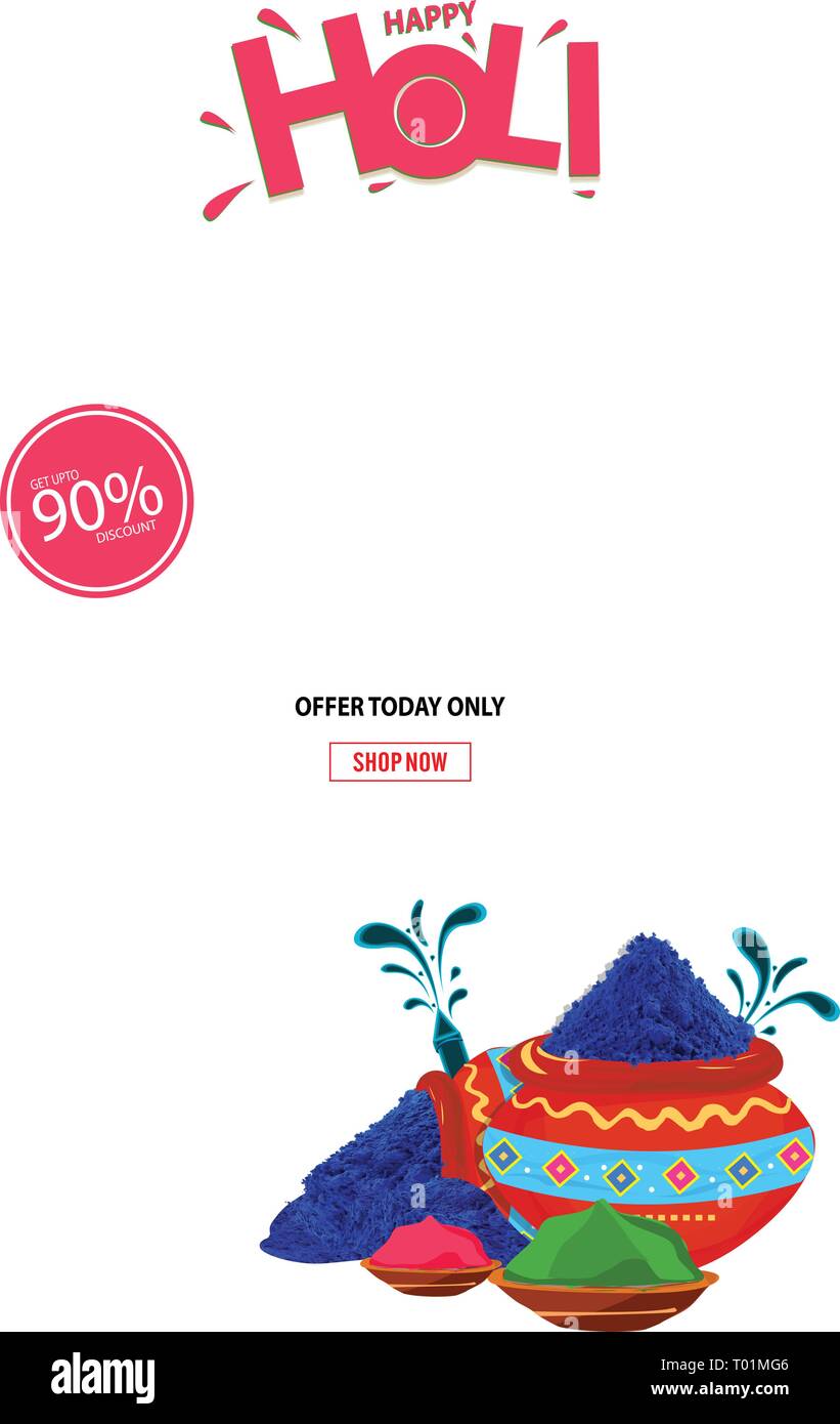 Happy holi vector elements for card design , Happy holi design Stock ...