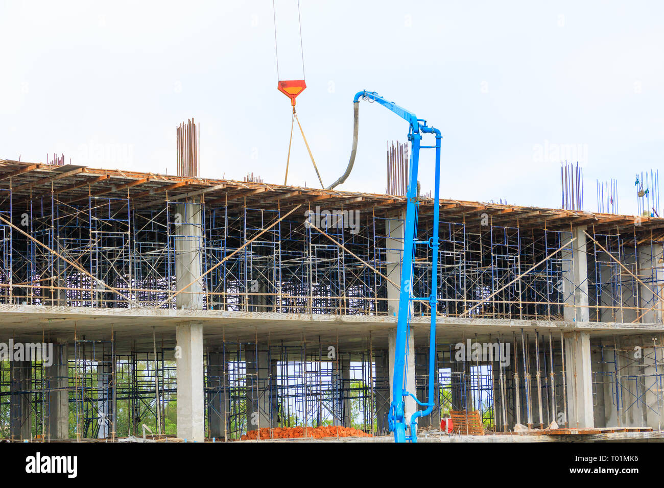 work construction in building high site workplace Stock Photo - Alamy