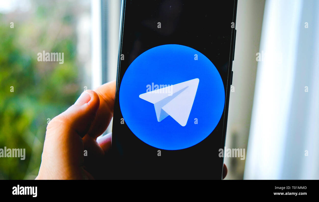 Download Telegram App, Play Store, To Install. Royalty-Free Stock ...