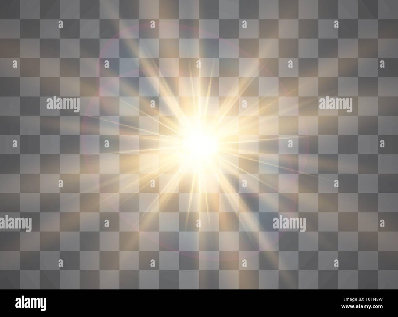 Glow light effect, explosion, glitter, spark, sun flash. Vector ...