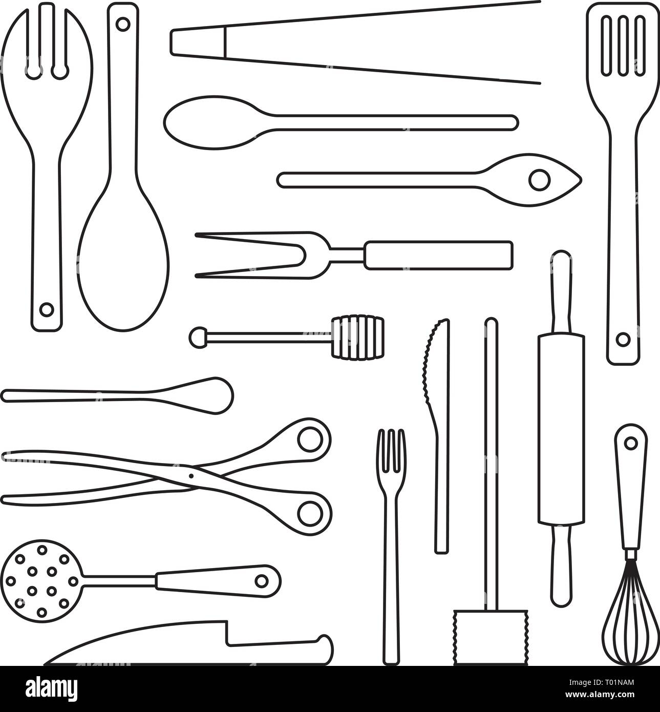 Cutlery vector vectors hi-res stock photography and images - Alamy