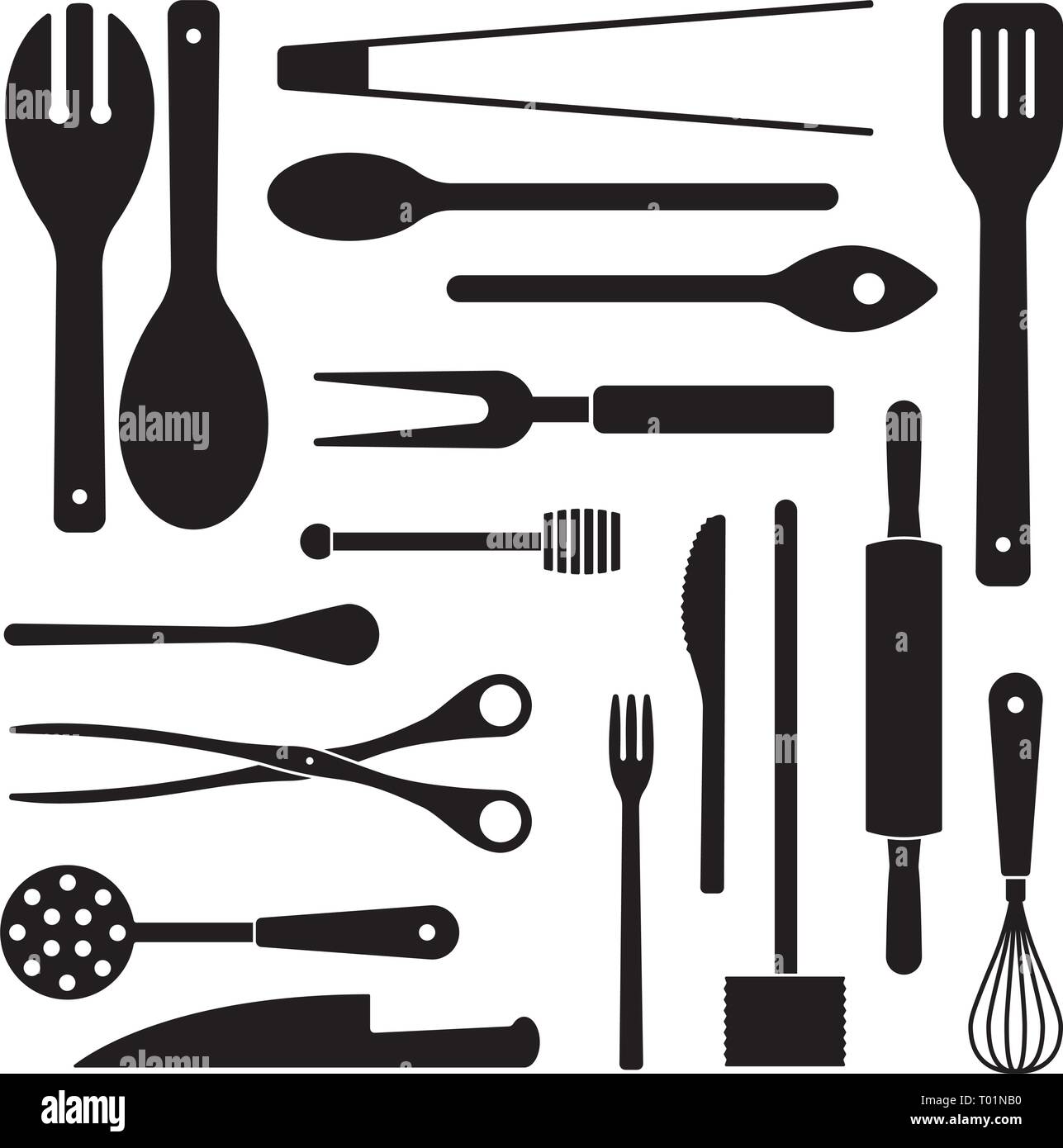 Kitchen utensils graphic Stock Vector Images - Alamy