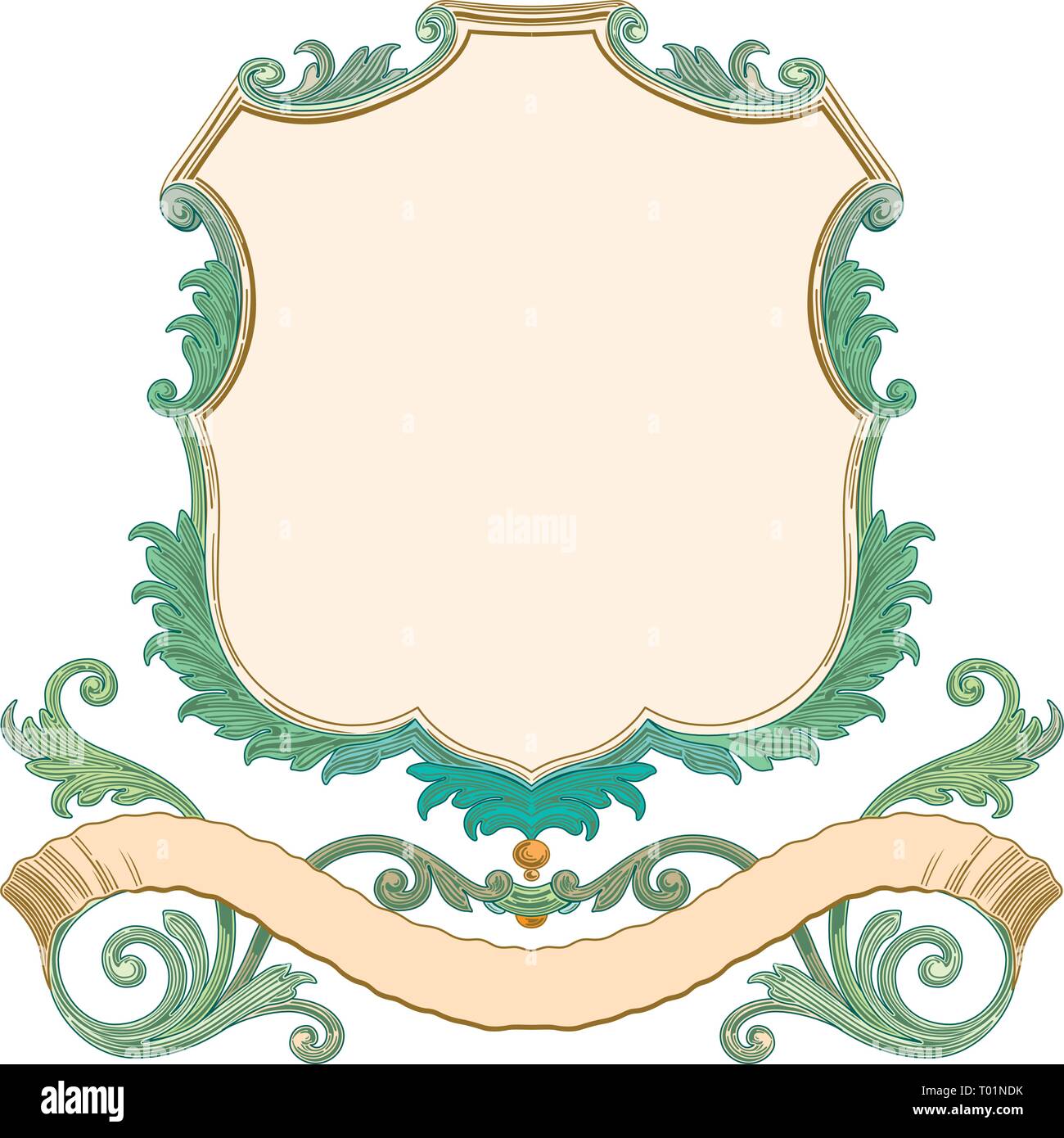 Vector - baroque frames and decorative elements - vintage banner with ...