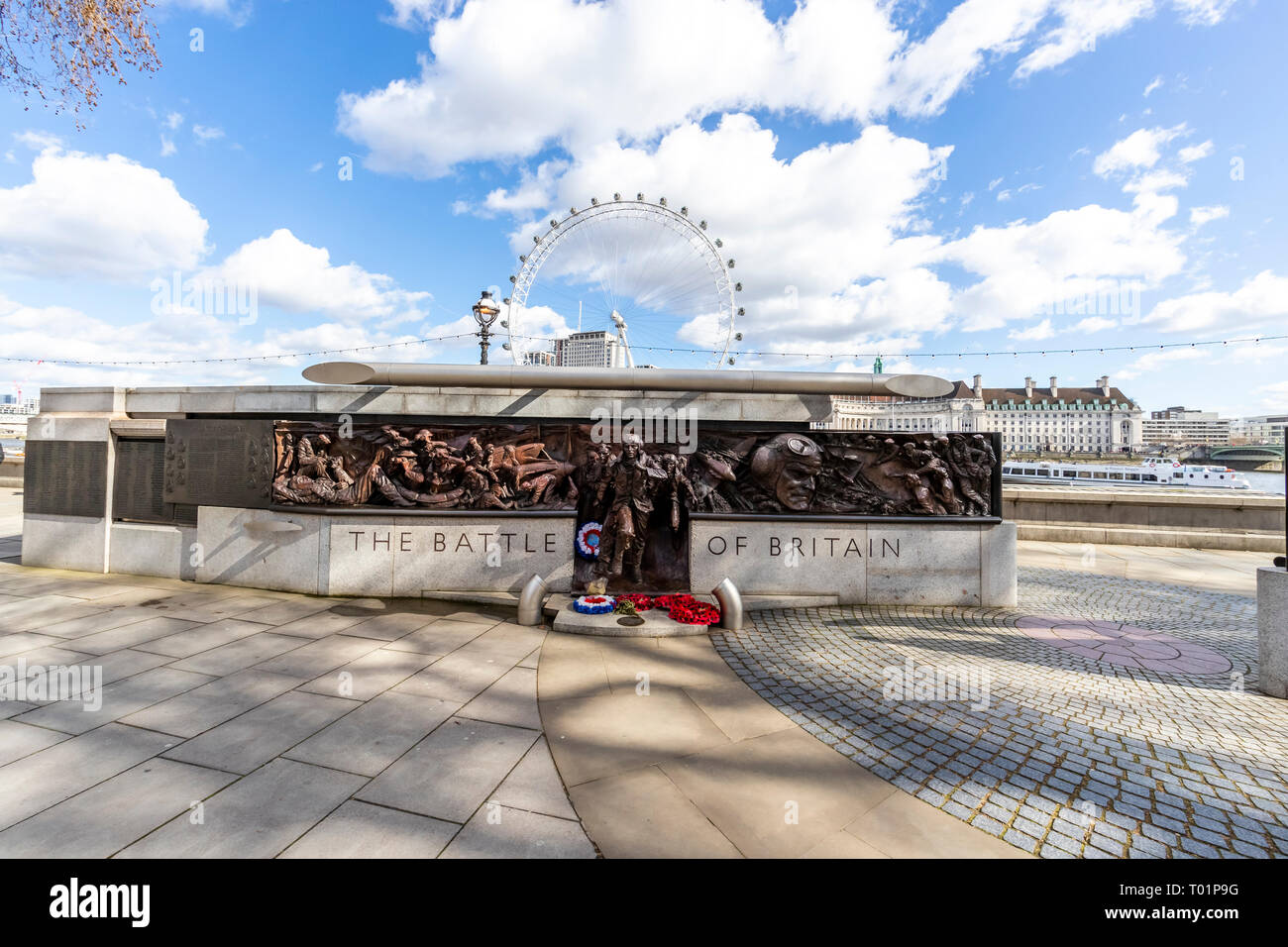 The Battle of Britain Memorial on Victoria Embankment, Westminster ...