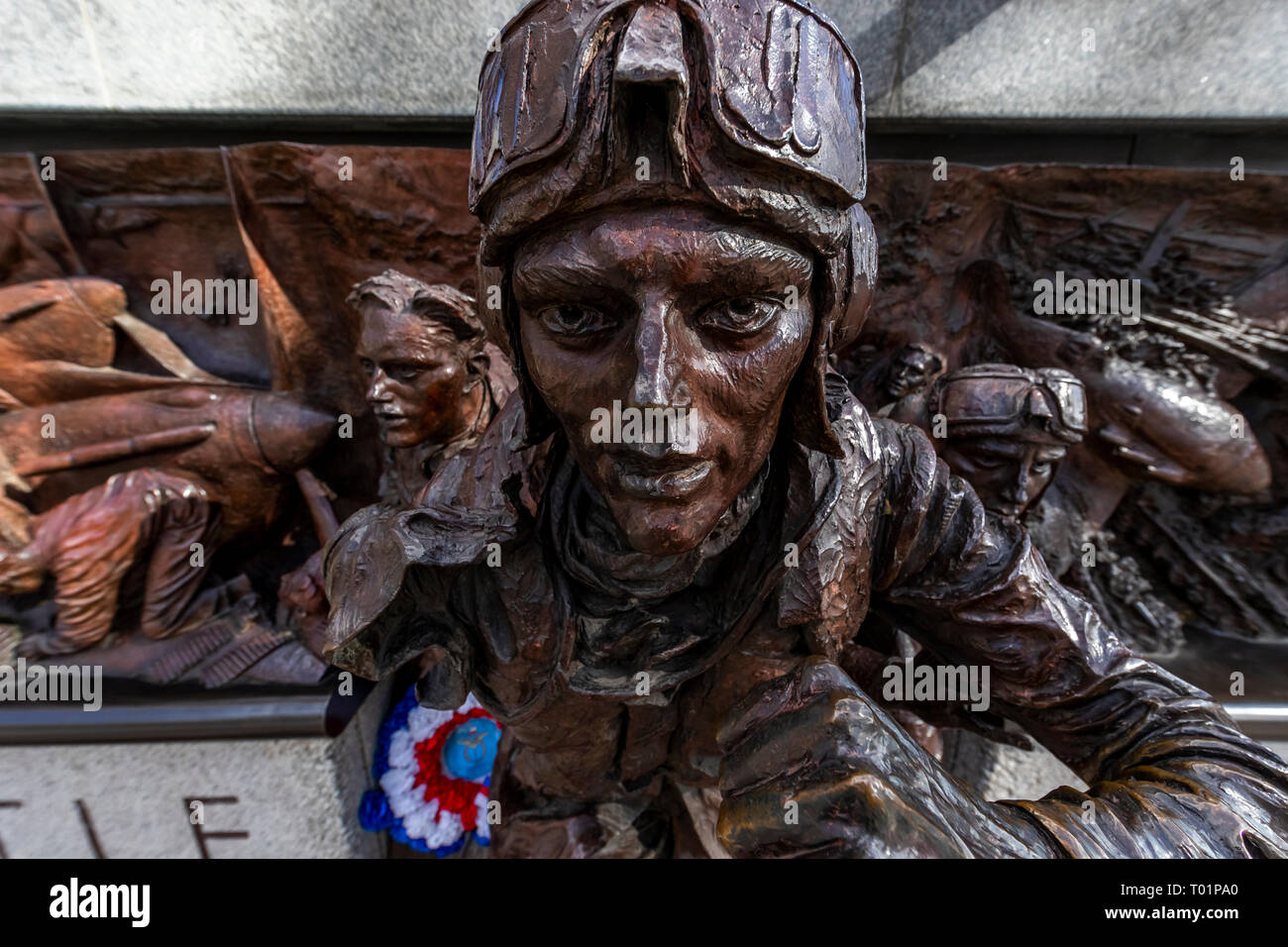 The Battle of Britain Memorial on Victoria Embankment, Westminster ...