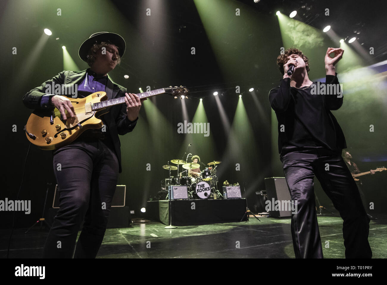 The Kooks performing on stage at Hollywood Palladium in Los Angeles ...