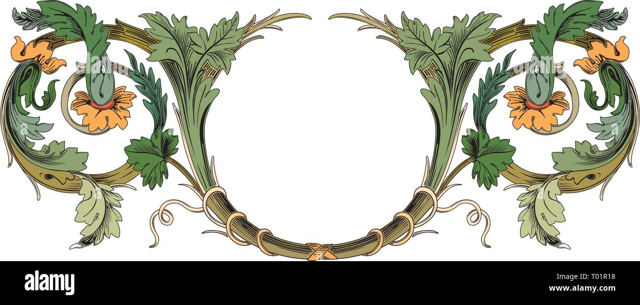 Vector - baroque frames and decorative elements - vintage banner with ...