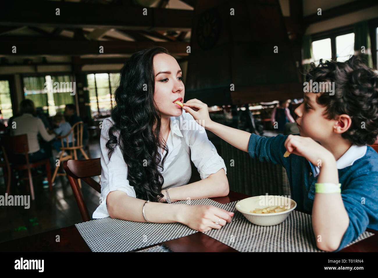 Family fries hi-res stock photography and images - Alamy