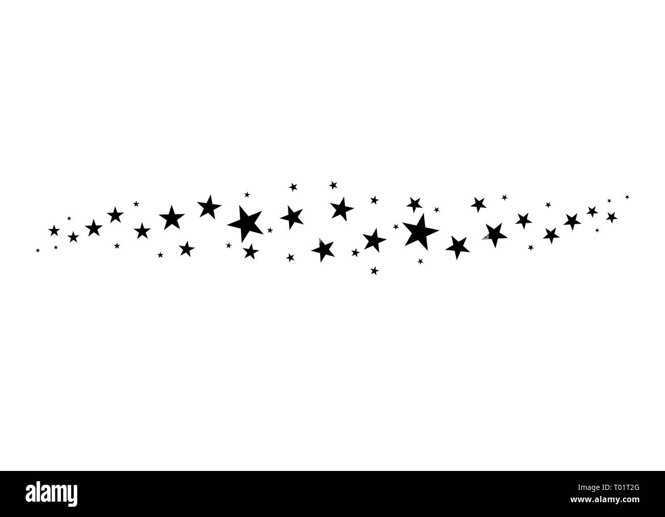Falling star. Cloud of stars isolated on white background. Vector ...