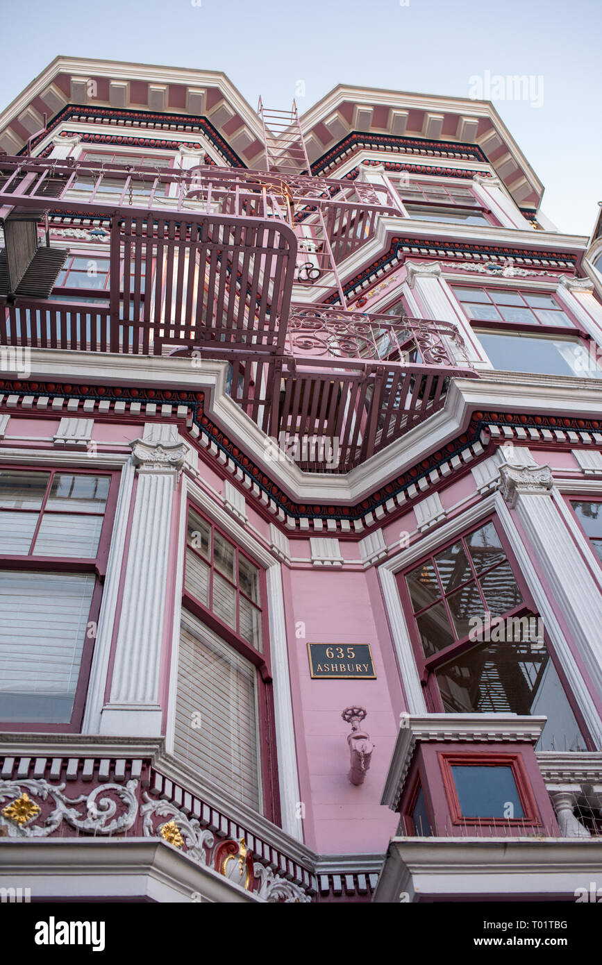 This pink Victorian Home, located in the iconic Haight-Ashbury district ...