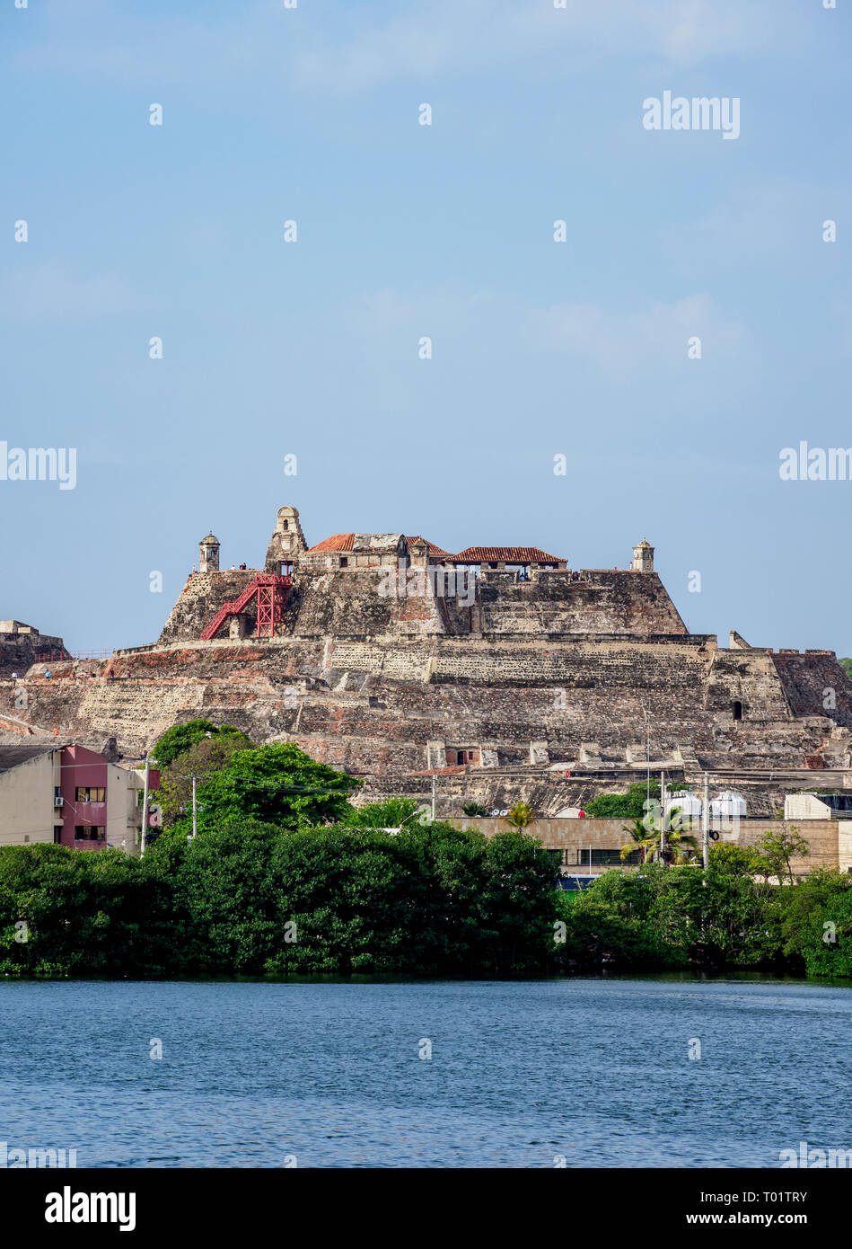 San Felipe Castle, Cartagena, Bolivar Department, Colombia Stock Photo ...
