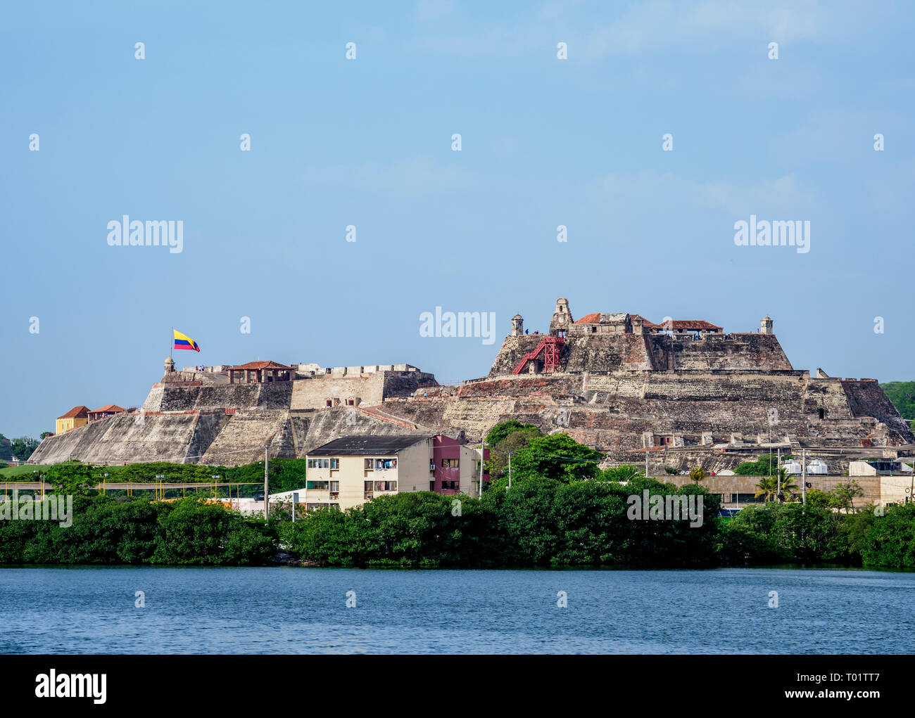 San Felipe Castle, Cartagena, Bolivar Department, Colombia Stock Photo ...