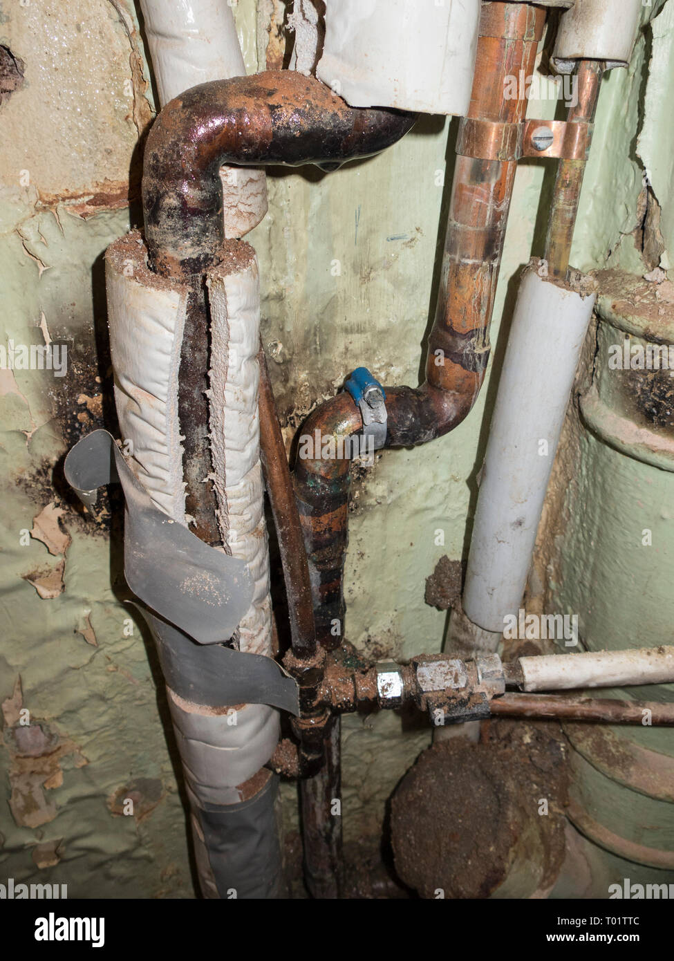 Old rotten water pipes Stock Photo - Alamy