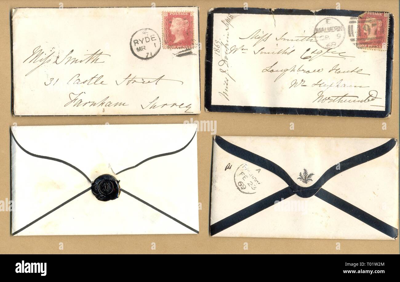 Victorian mourning stationery hi-res stock photography and images - Alamy