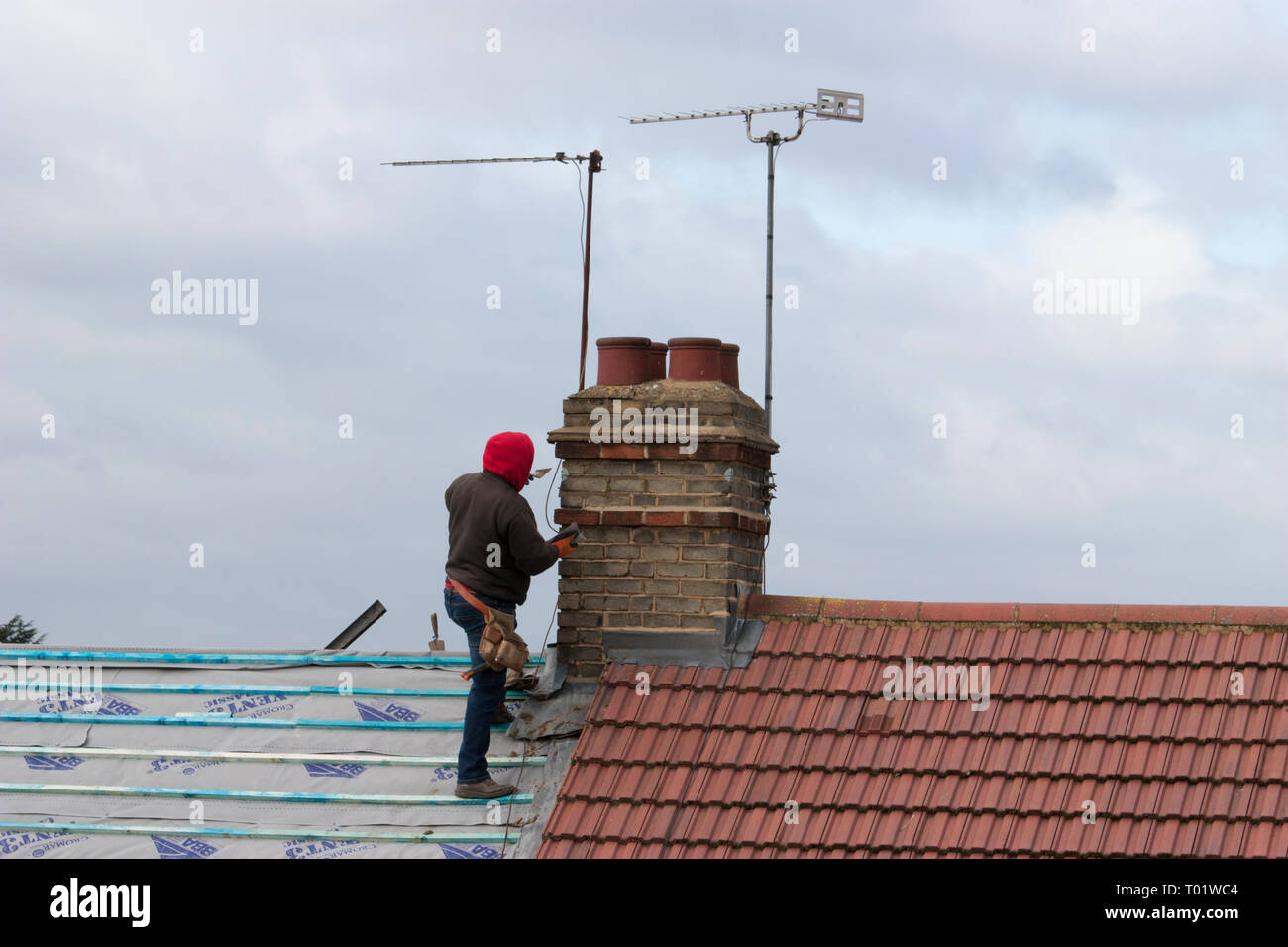 Antenna on chimney hi-res stock photography and images - Alamy