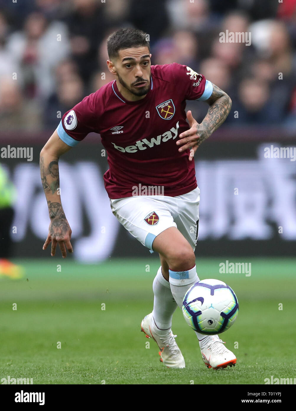 West Ham United's Manuel Lanzini during the Premier League match at ...