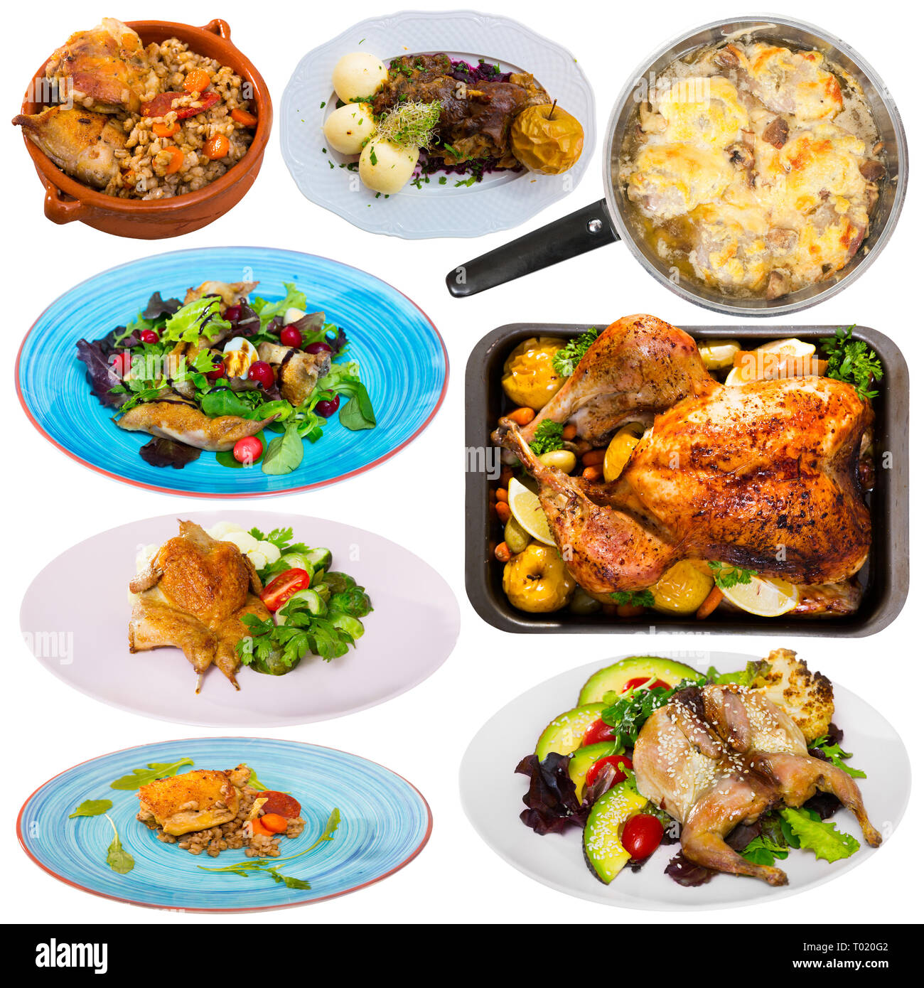 Poultry food dishes set hi-res stock photography and images - Alamy