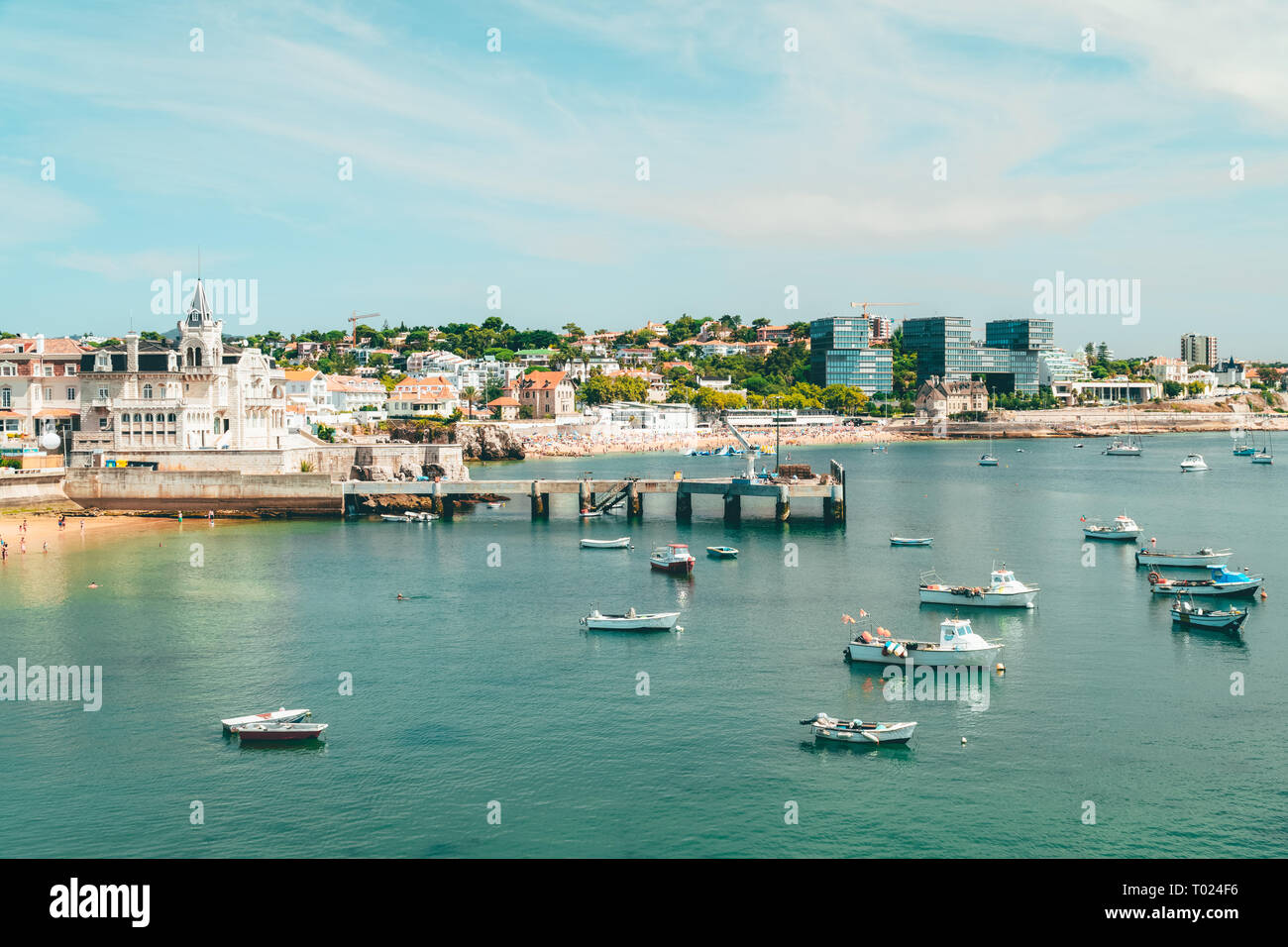 Aerial View Of Luxury Yachts And Boats At Atlantic Ocean Stock Photo ...