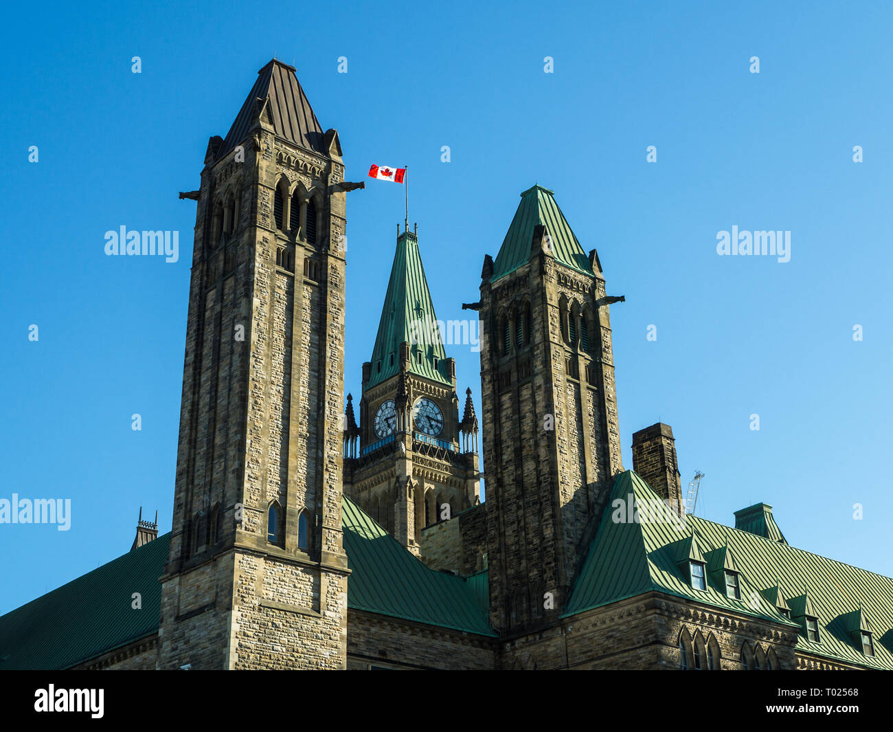 The Centre Block and the Peace Tower, Parliament of Canada Stock Photo ...