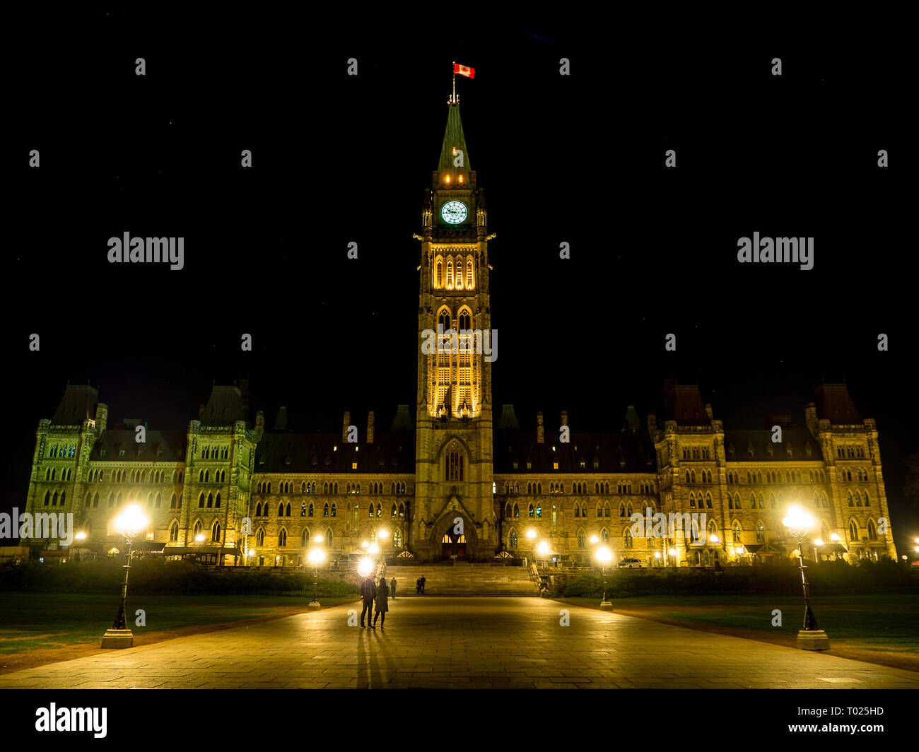 The Centre Block and the Peace Tower on the Parliament Hill, Ottawa ...