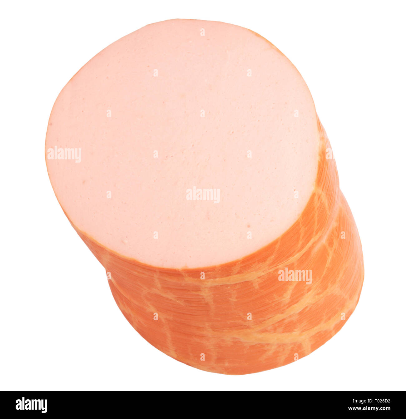 One Sausage Isolated Stock Photo - Alamy