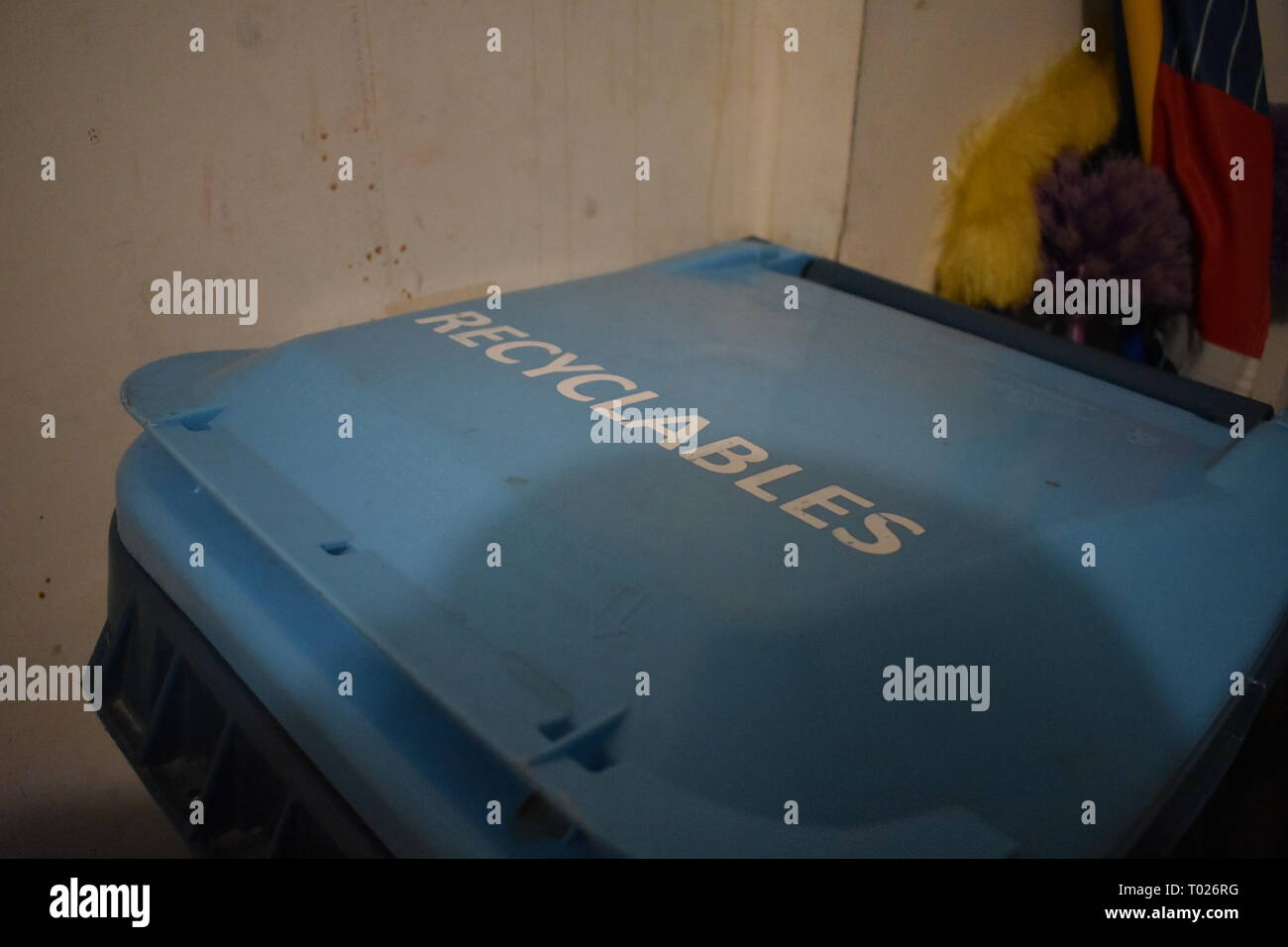 Blue bin hi-res stock photography and images - Alamy