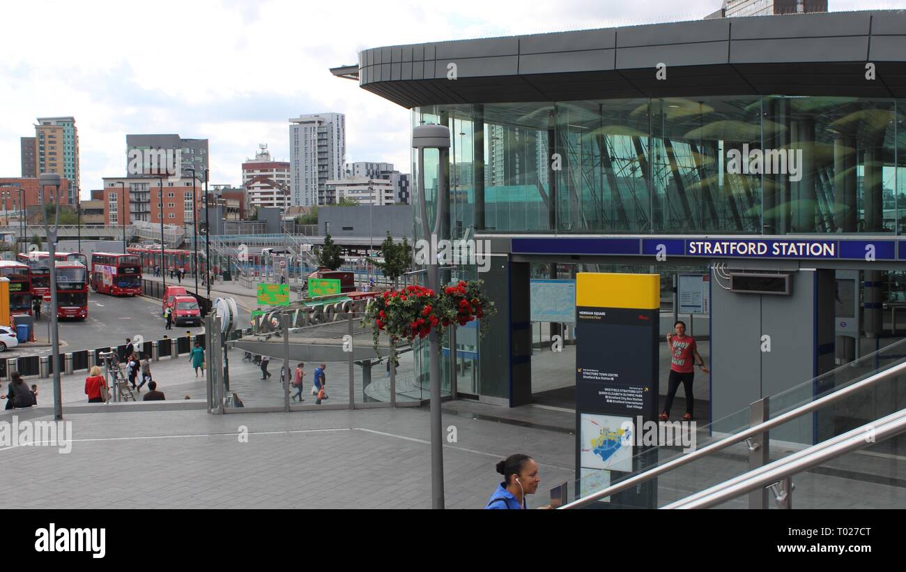 Stratford underground station hi-res stock photography and images - Alamy