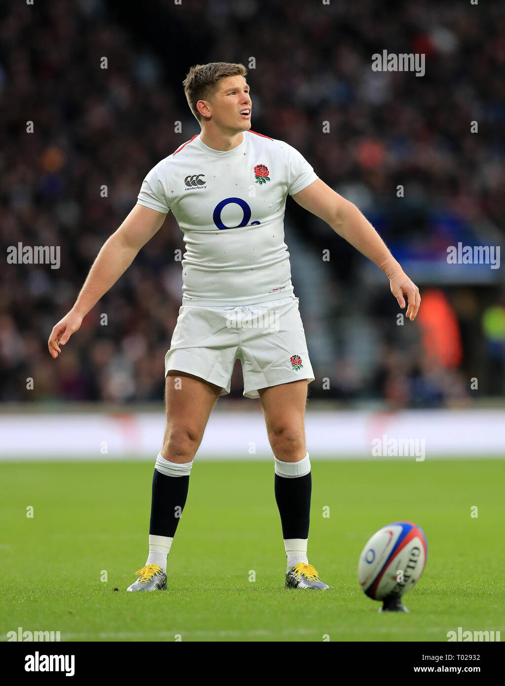 England's Owen Farrell during the Guinness Six Nations match at ...