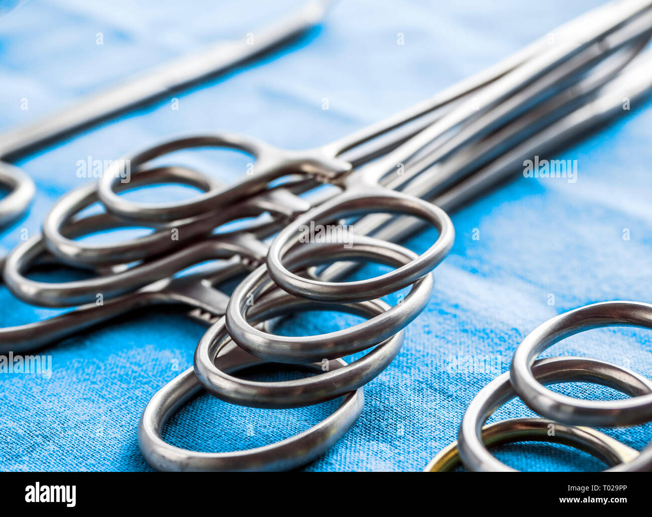 Some scissors for surgery in an operating theater, conceptual image ...