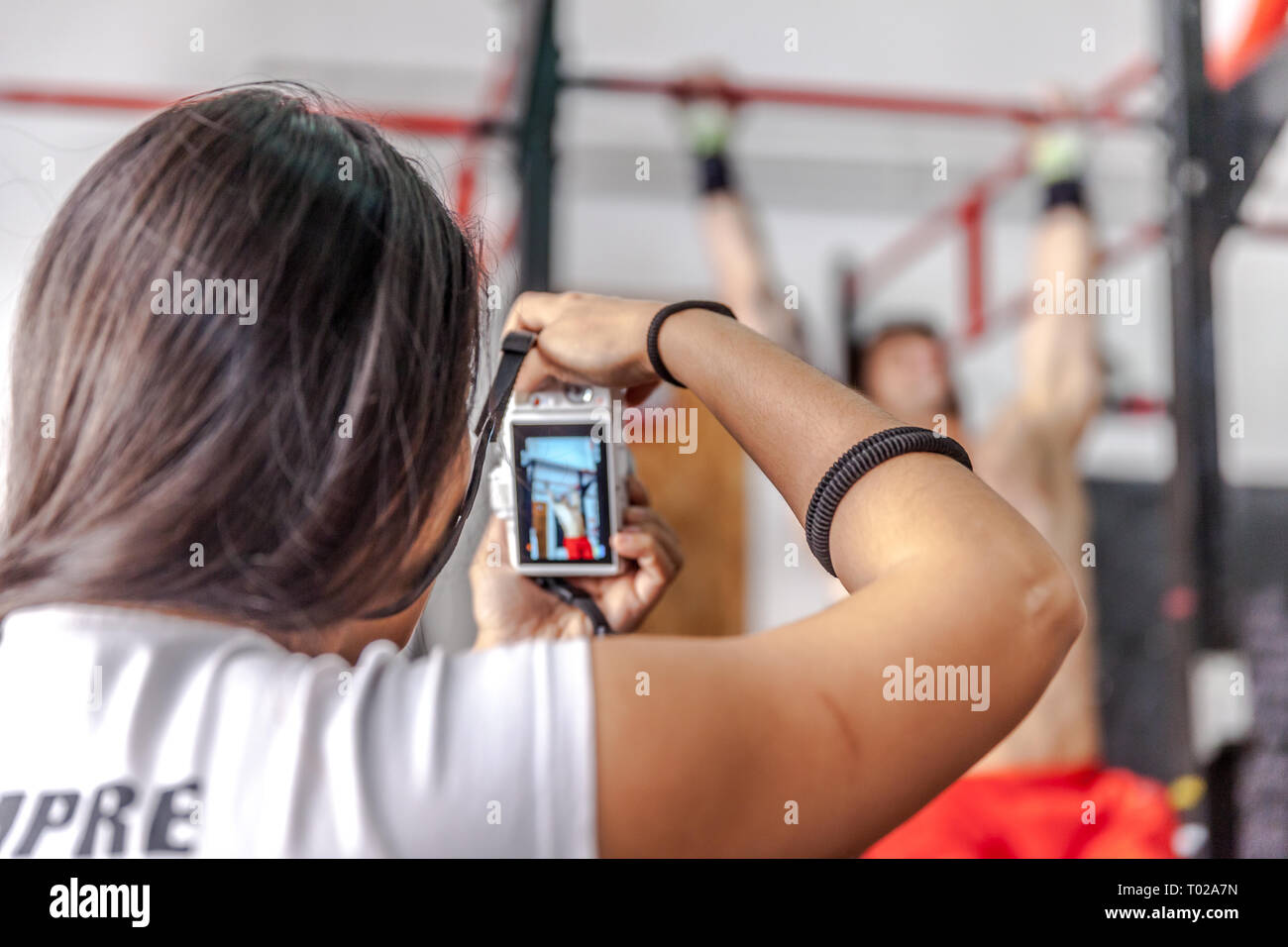 Crossfit workout indoors Stock Photo - Alamy