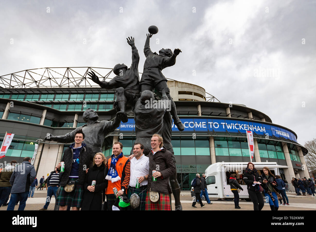 London, UK. 16th March 2019. Fans and supporters gather around the Core ...