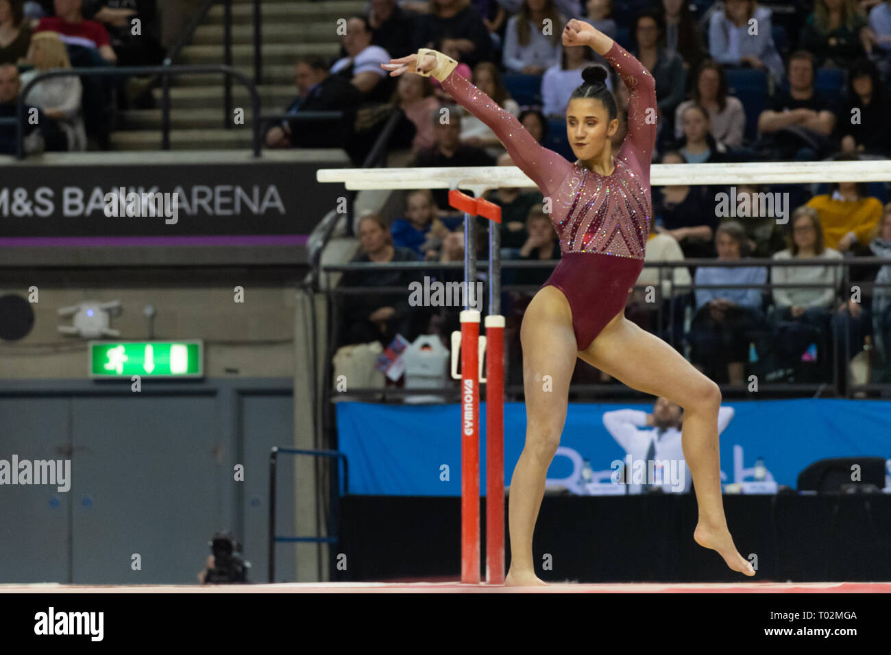 Liverpool, UK. 16th March 2019. Amelie Morgan of The Academy competing ...